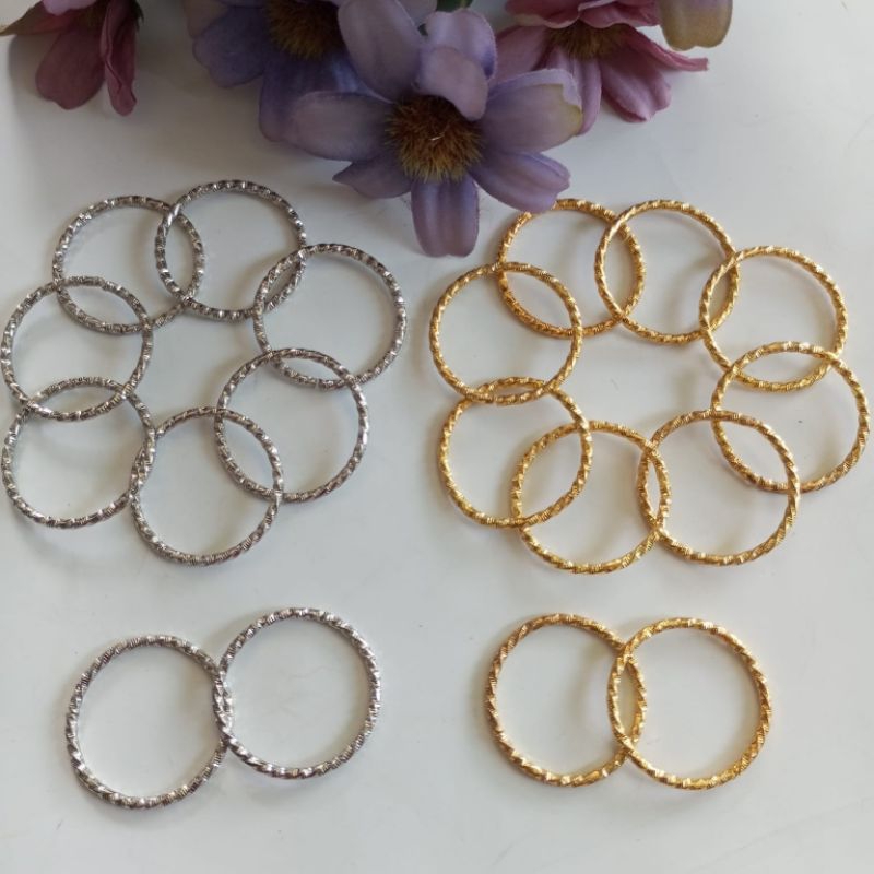 Jual Ring Gerigi 2,5cm Ring Gold Ring Gerigi Ring Bulat Gerigi Ring ...