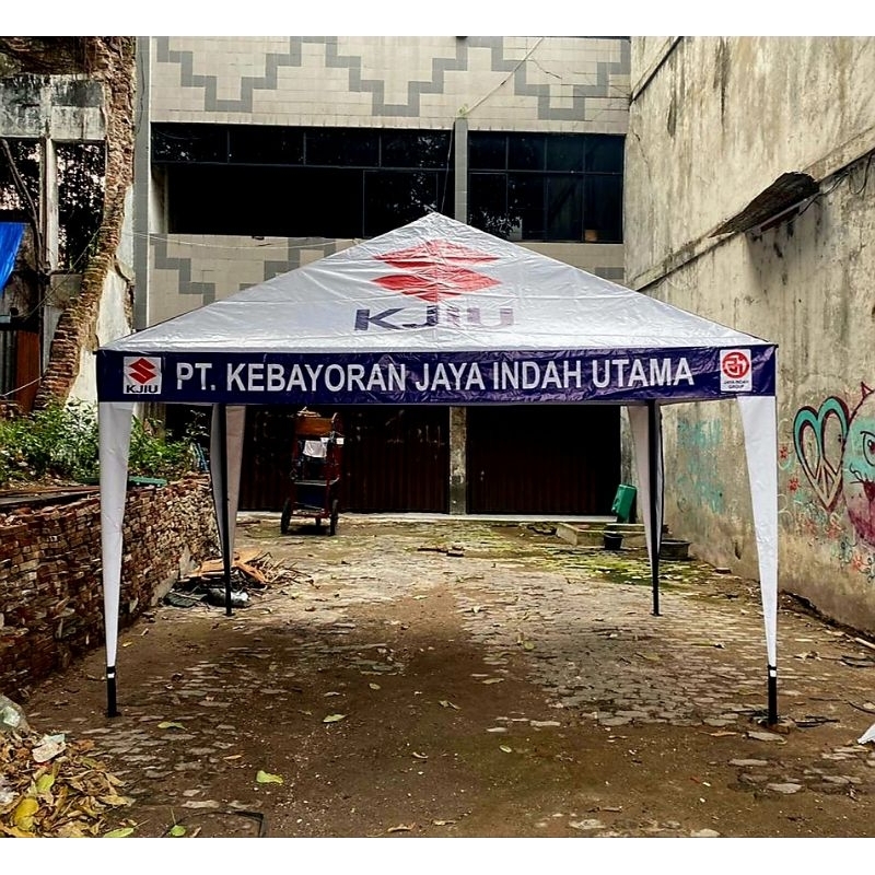 Jual Tenda Piramid Custom Ukuran 4 mtr X 4 mtr Full Printing ( Kerangka ...