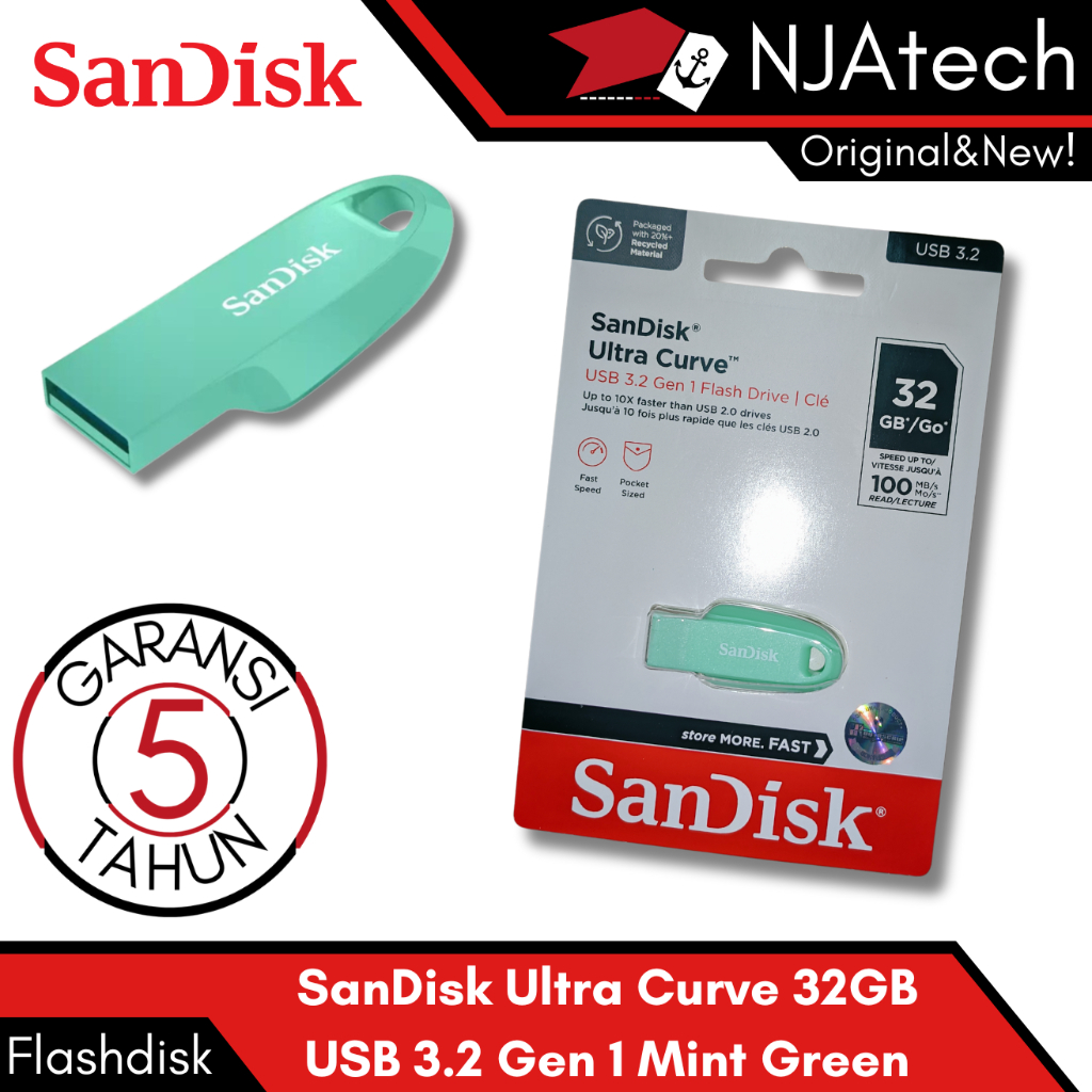Jual Flashdisk 32GB SanDisk Ultra Curve 32 GB USB 3.2 Original Mint ...