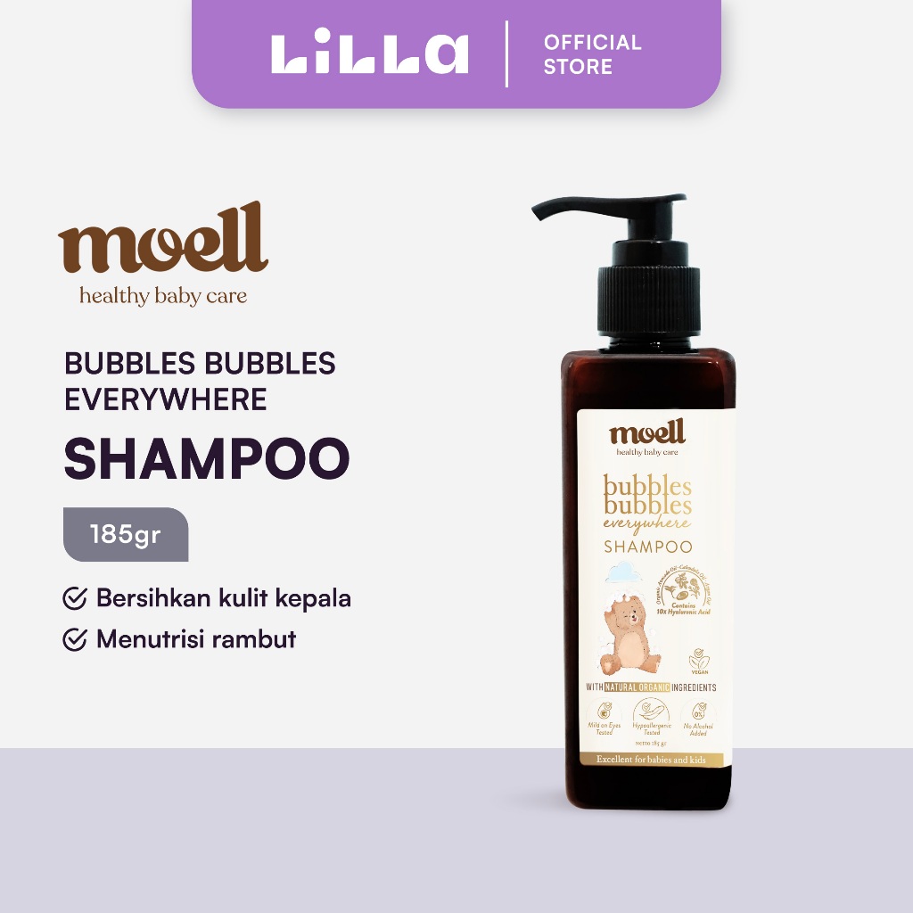 Jual MOELL Bubbles Bubbles Everywhere Shampoo, Size - 185 gr | Shopee ...
