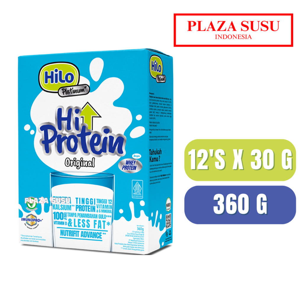 Jual HILO PLATINUM SUSU DEWASA SUSU TINGGI PROTEIN 360 G HILO SACHET ...