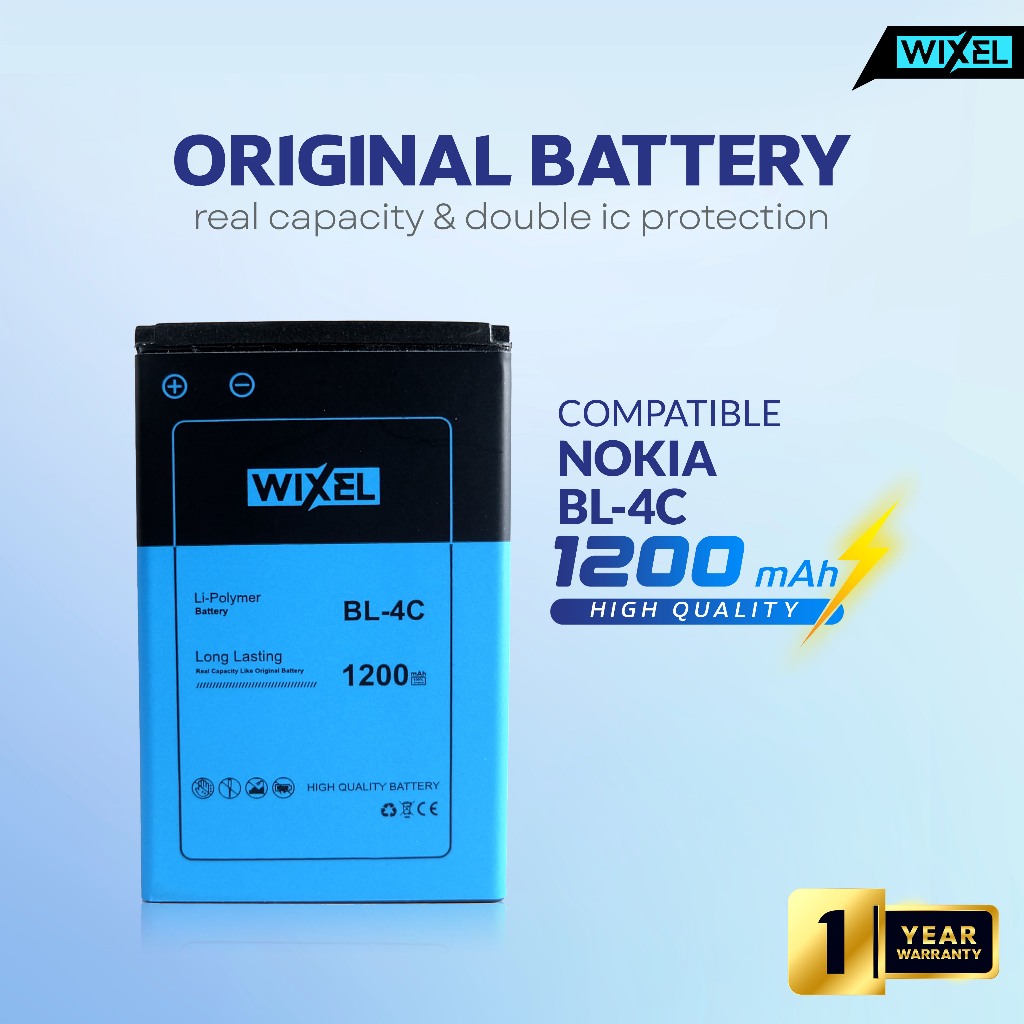 Jual WIXEL Baterai Nokia BL-4C BL4C 1203 1661 2650 3500C 3500 Classic ...
