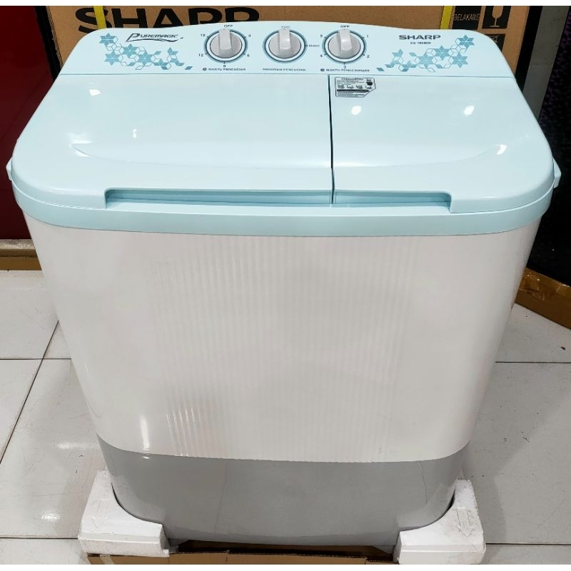 Jual Mesin Cuci 2 Tabung 8KG Sharp Es-T80mw Puremagic/Es_T70mw ...