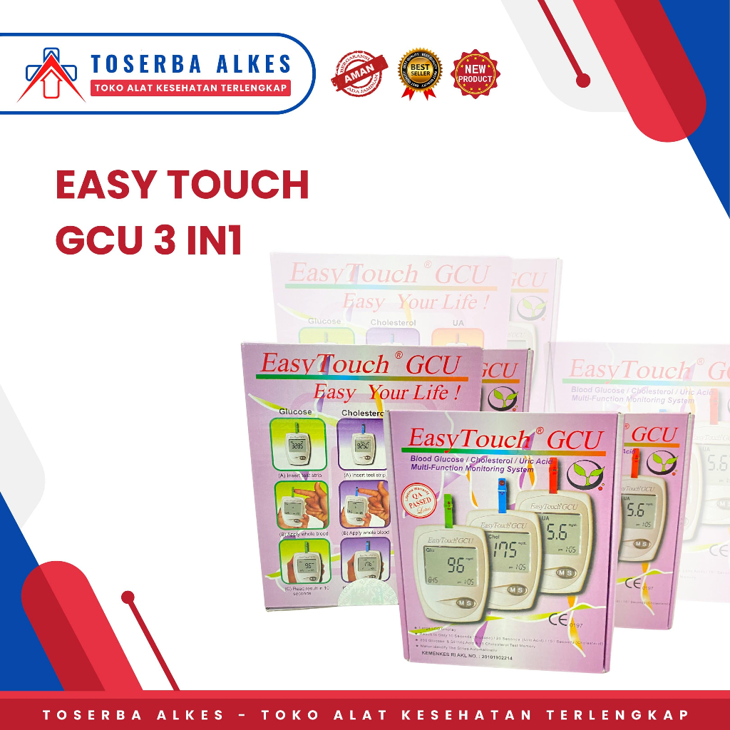 Jual Easy Touch GCU Alat Cek Gula Darah , Cek Kolestrol, Cek Asam Urat ...