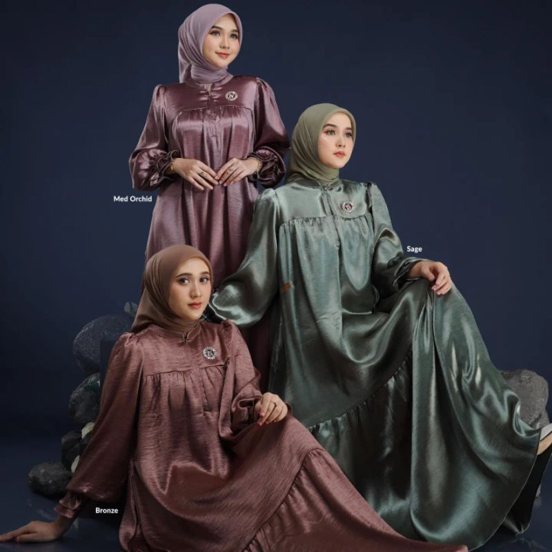 Jual DR101| SELYN DRESS / MAIA DRESS by Nadheera Luxury [ NEW - ND Plain Series ] Gamis Nadheera ...