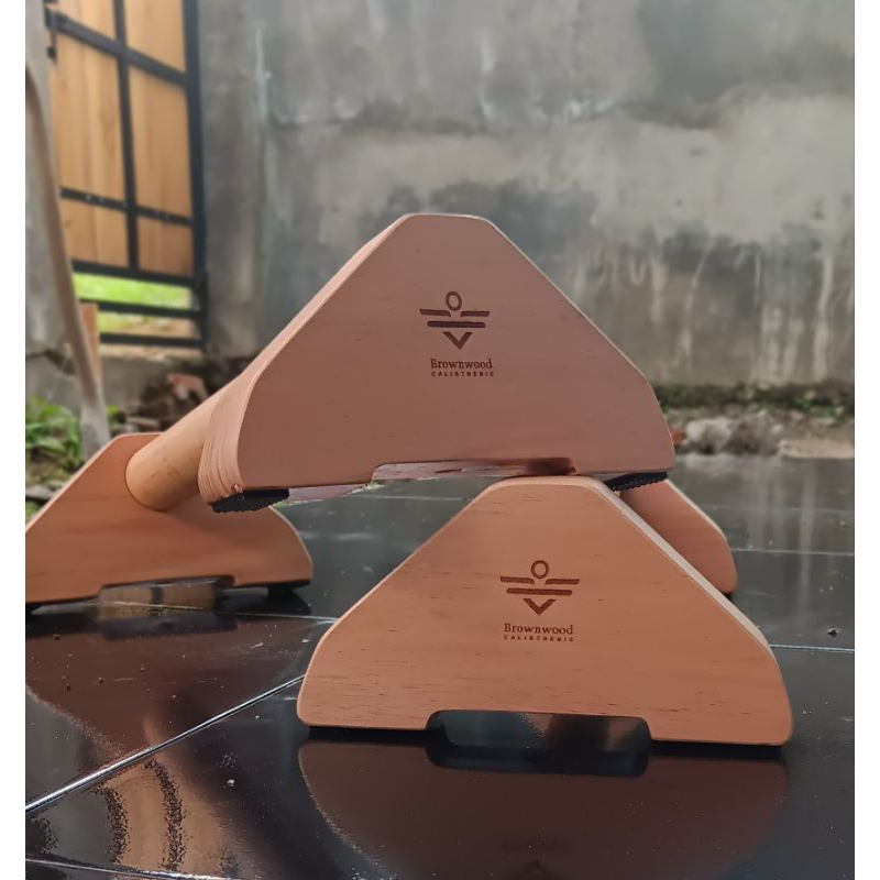 Jual Wooden Parallettes Felon Low Parallette Handstand Push Up Bar ...