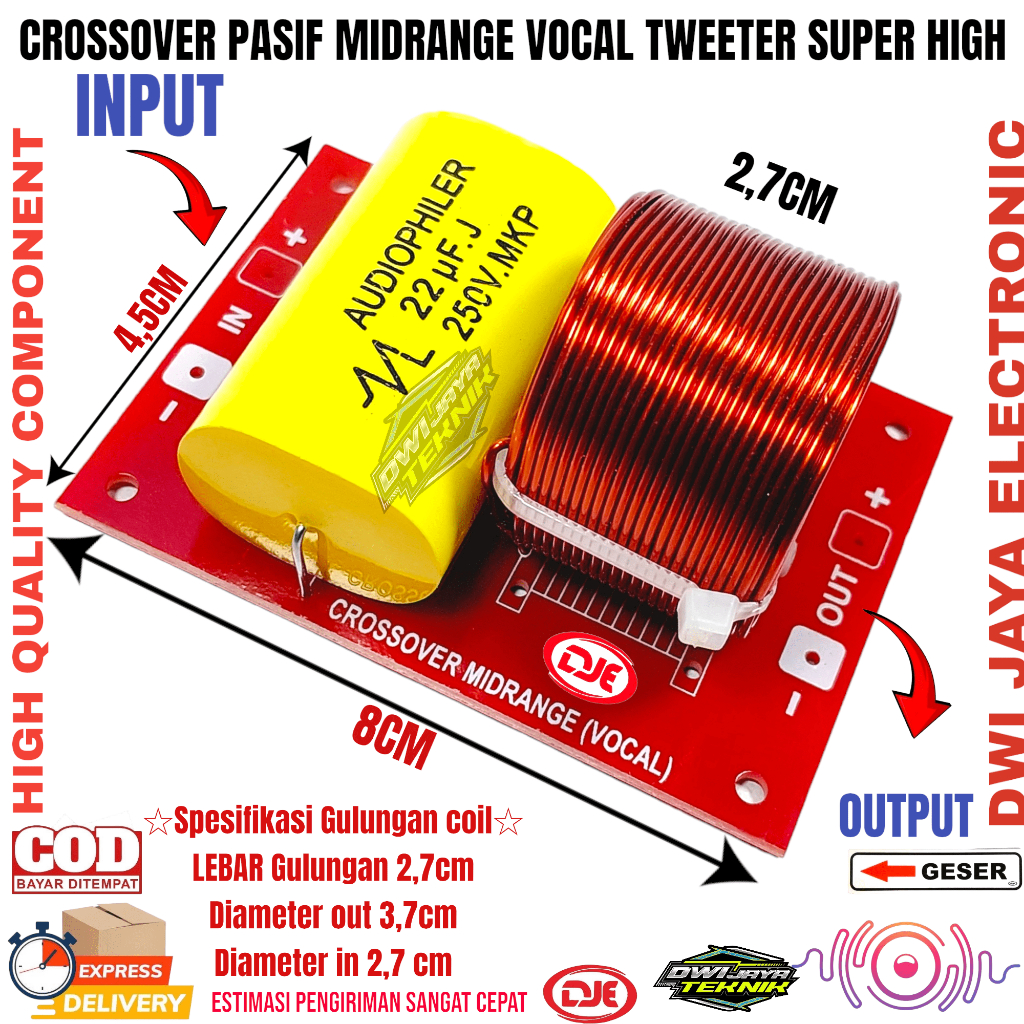 Jual CROSSOVER PASIF TWEETER VOCAL SUPER HIGH | Shopee Indonesia