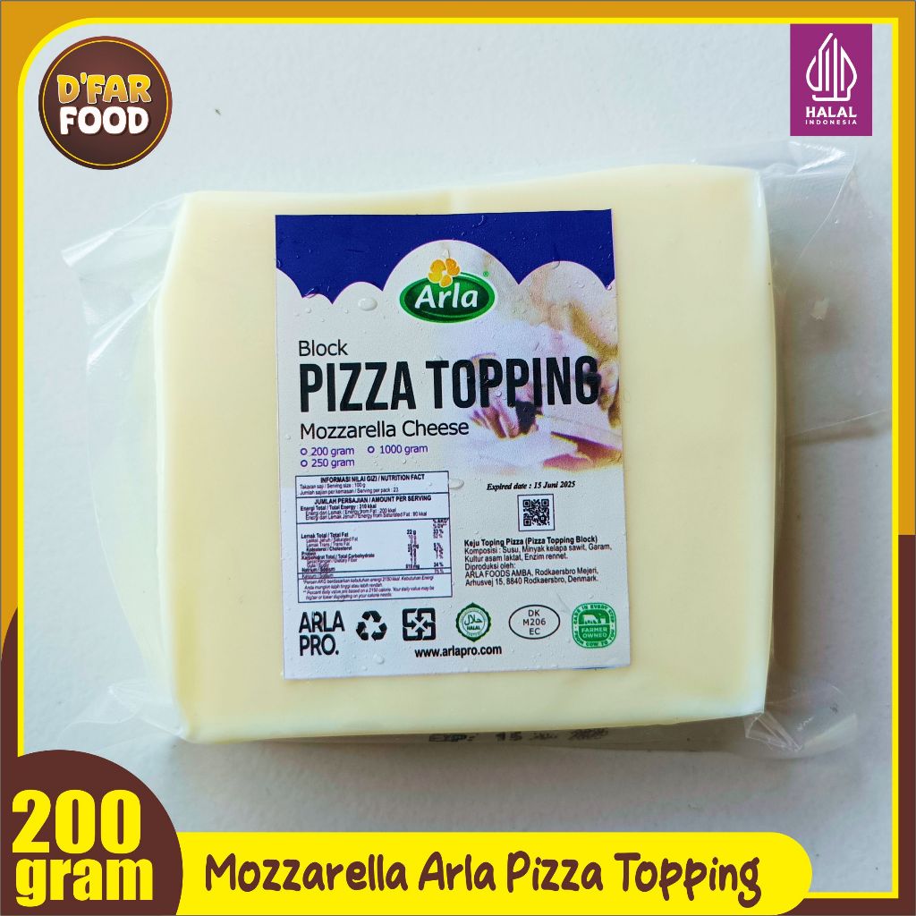 Jual Keju Mozzarella Arla 200gr / Pizza Topping Mozzarella Cheese ...