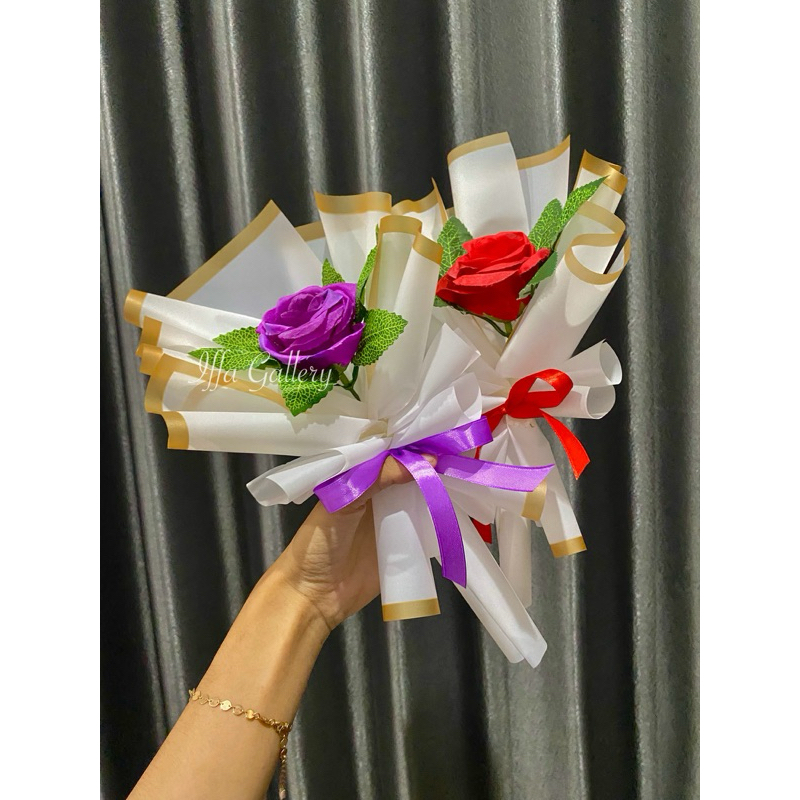 Jual Single Rose/ Buket Mawar Setangkai Artificial Gembul Murah Jember ...