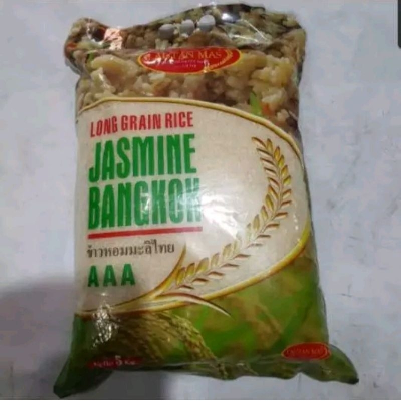 Jual Beras Thailand Bangkok AAA Long Grain Rice Premium Jasmine 5kg 5 ...