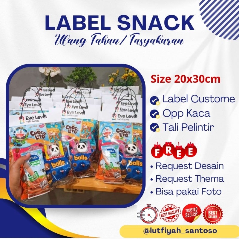 Jual Label Plastik Snack Ulang Tahun - Tas Jajan Ultah Murah PLASTIK ...