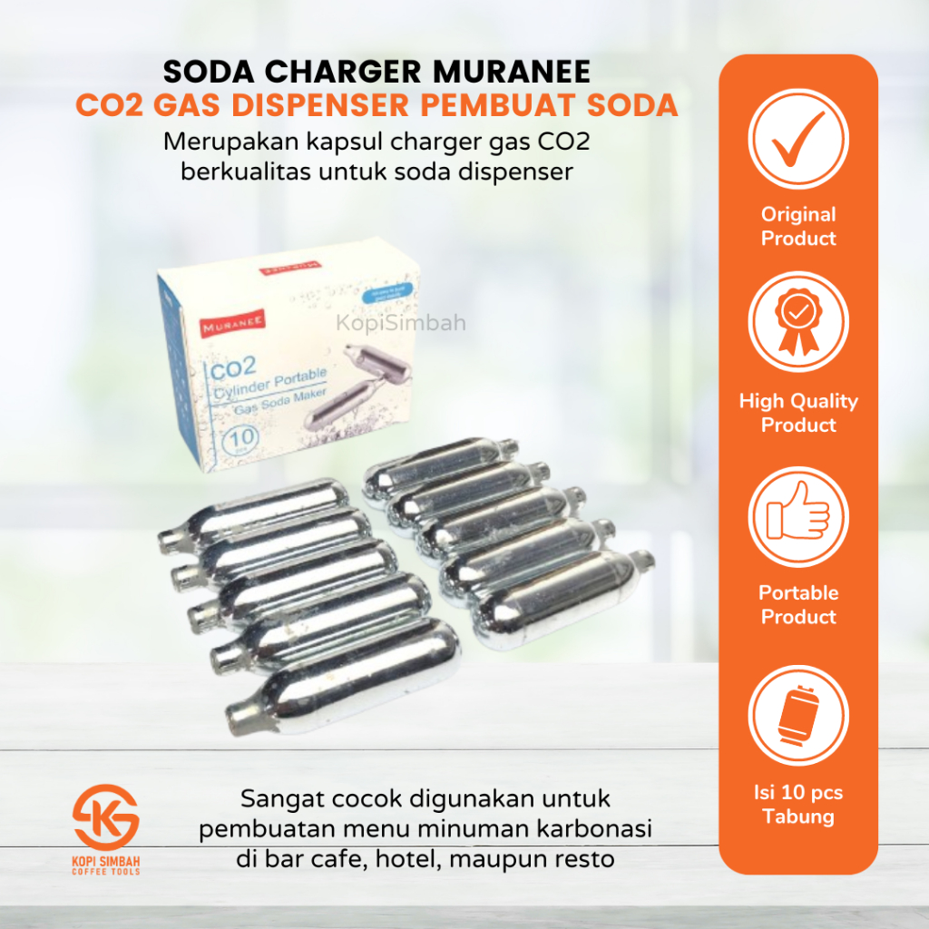 Jual Soda Charger CO2 Gas Mini Capsule Isi 10 Pcs Kapsul Refill Pembuat ...