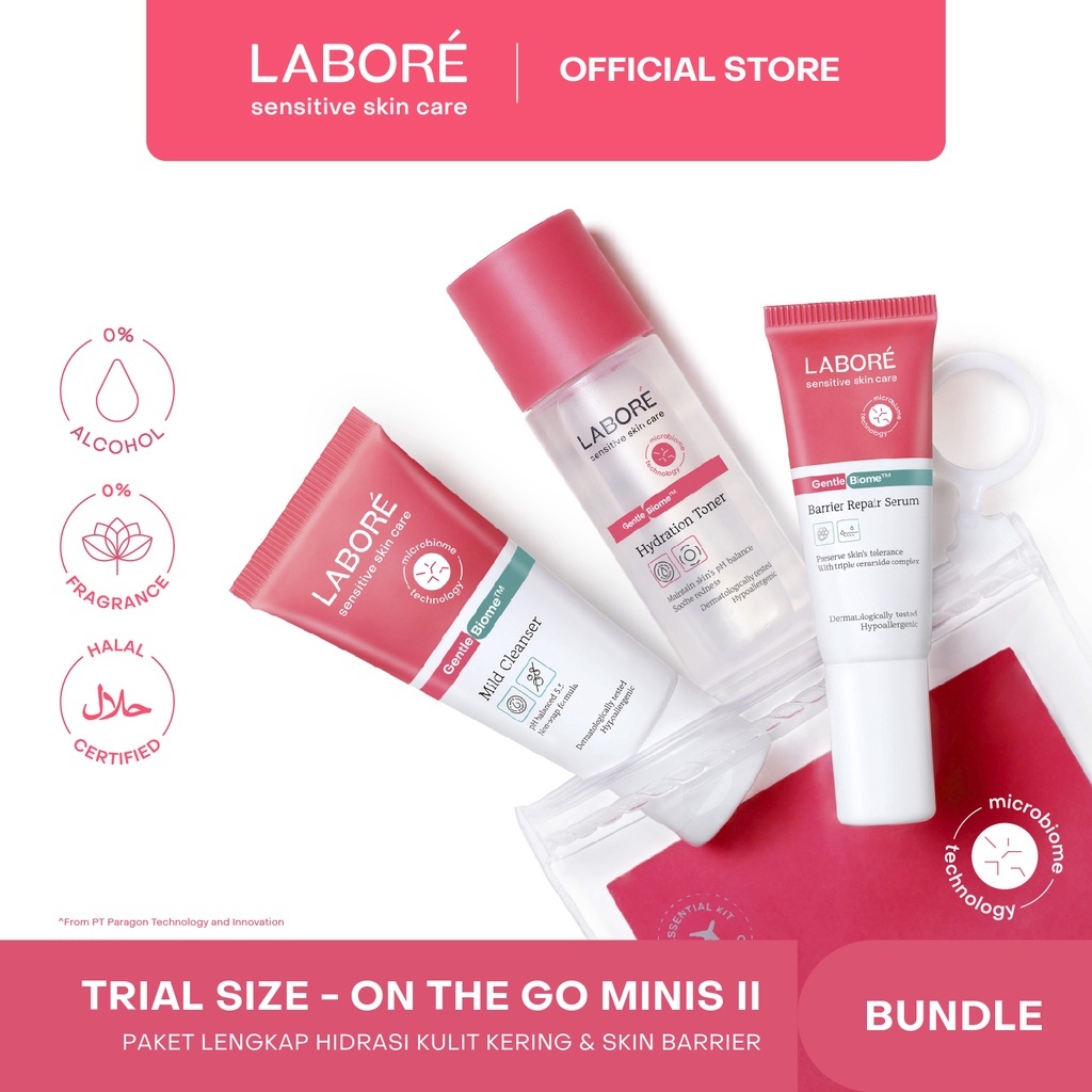 Jual Labore Paket Sensitive Skin Care On The Go Minis II (Repair serum ...