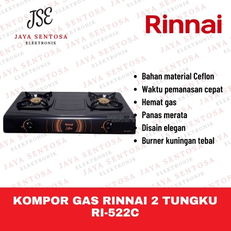 Jual Kompor Rinnai 2 tungku RI-522C | Shopee Indonesia