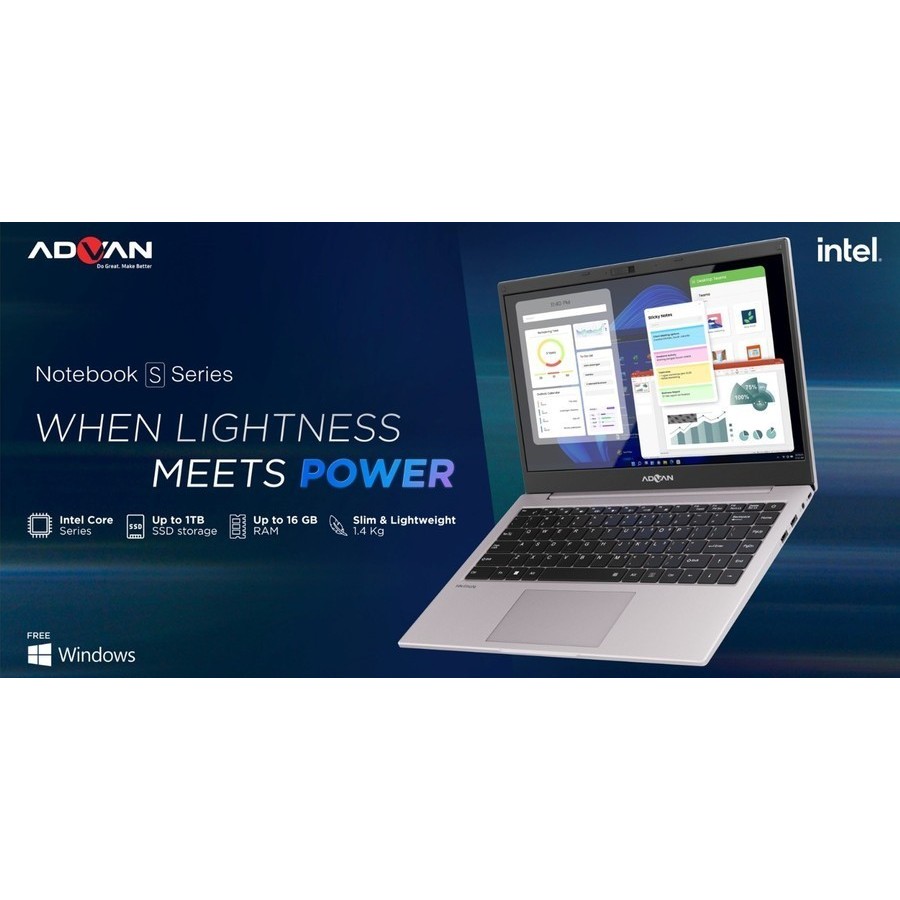 Jual LAPTOP ADVAN S3-85S Intel Core i5 - 1135G7 8GB 512SSD WIN11 - TKDN ...