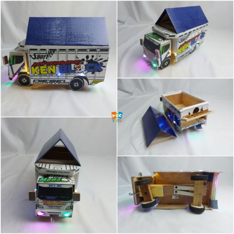 Jual Mobil Truk Oleng Kayu Nyala Lampu | Shopee Indonesia