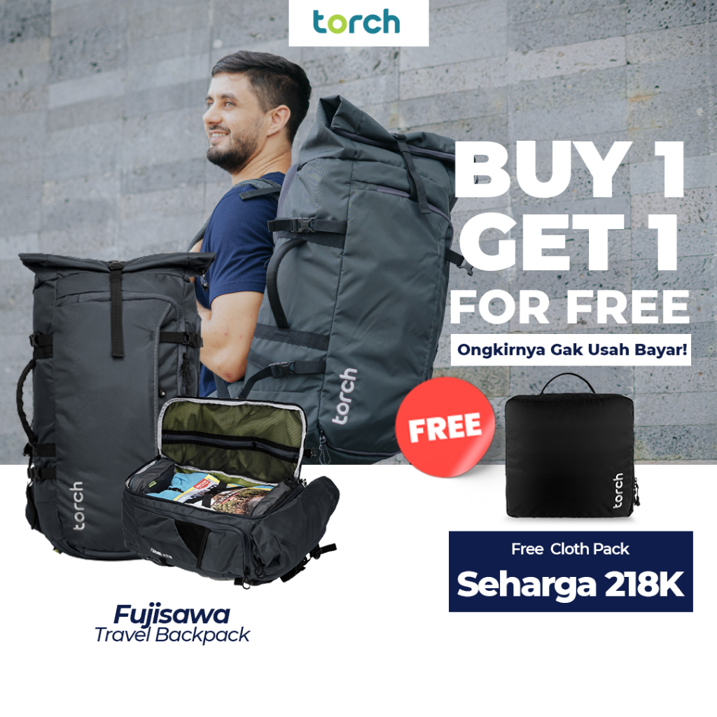 Jual TORCH Fujisawa Tas Ransel Travelling Mudik Punggung Kerja Travel ...