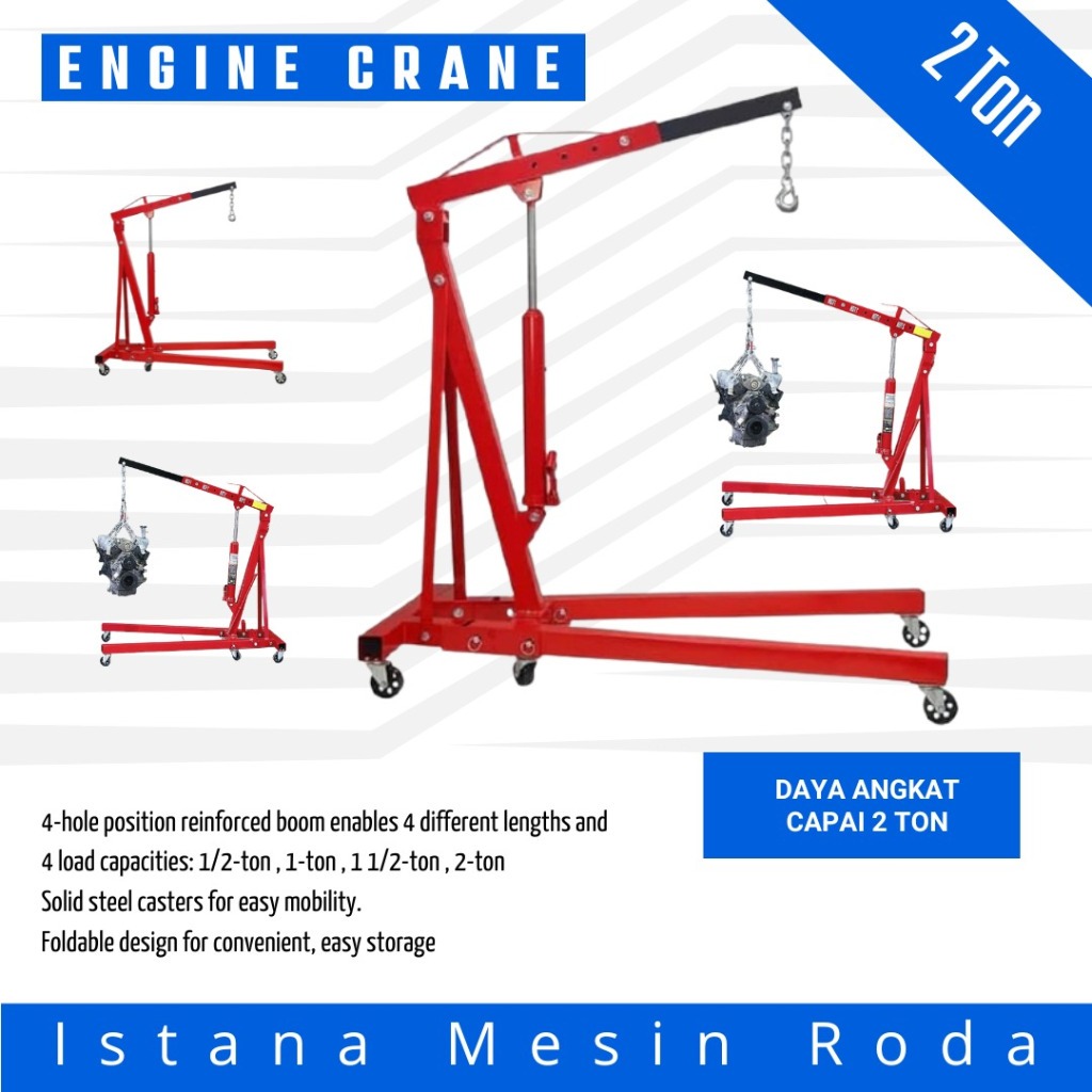 Jual Engine Crane 2Ton / Shop Crane 2 Ton / Hydraulic Engine Crane 2TON/Engine Crane 2 TON 2T ...