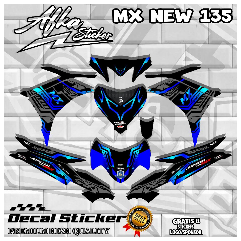 Jual Variasi DECAL STICKER Motif Motor JUPITER MX 135 new-Full Body Desain Terbaru.AK-003 ...