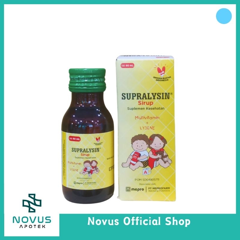 Jual SUPRALYSIN Sirup 60 ml - Suplemen Multivitamin dan Lysine Anak ...