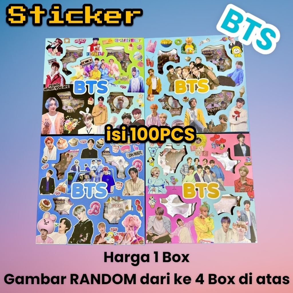 Jual Stiker Box Merk Senmu 1 Box isi 100 Lembar / Sticker Aestetic ...