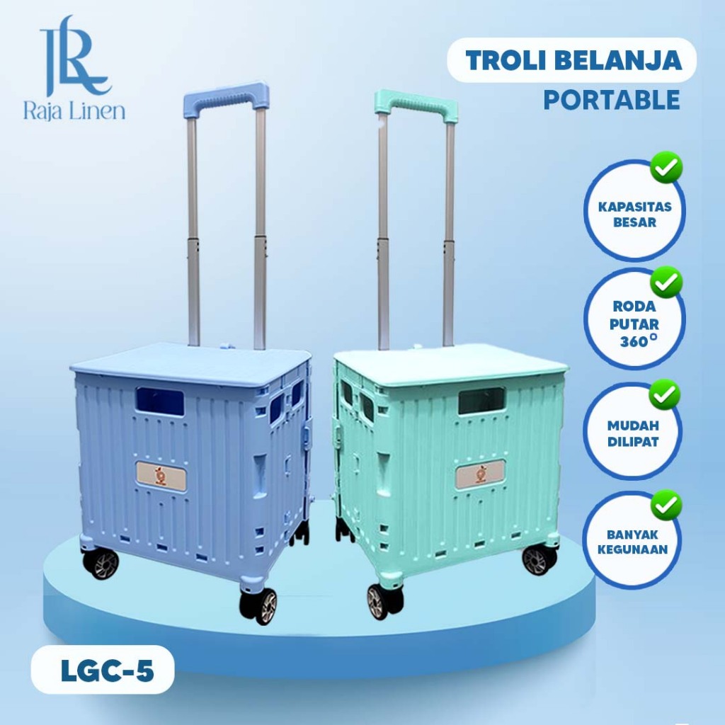 Jual Troli Belanja Portable Troli Lipat Mudah dan Praktis - RAJA LINEN ...