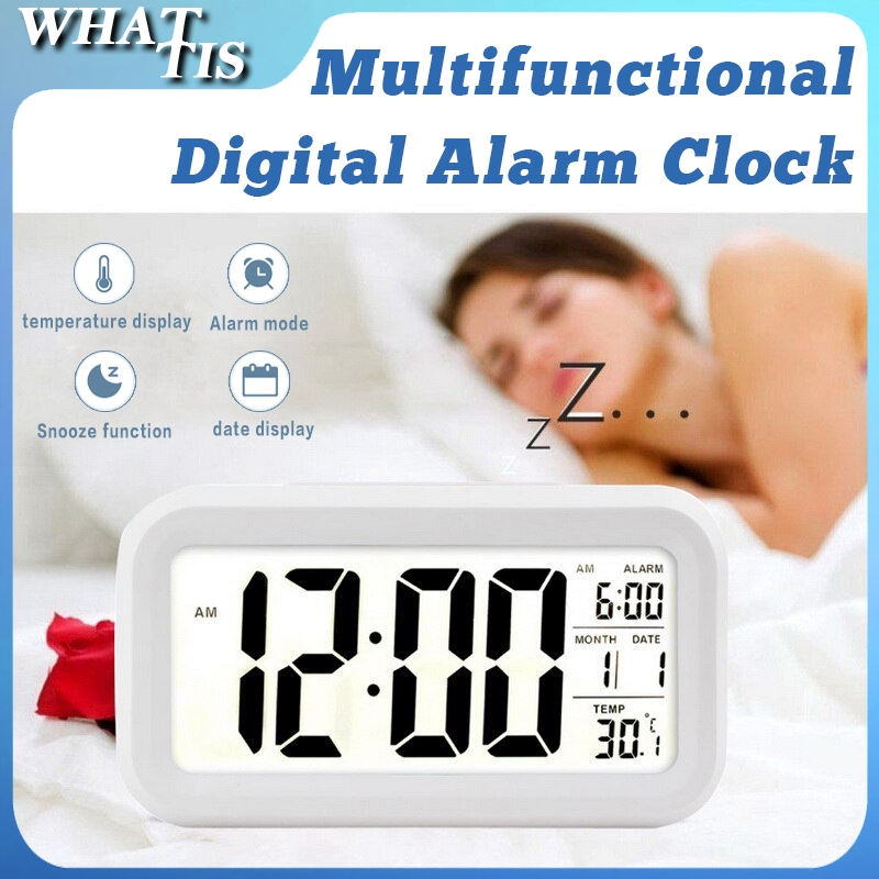 Jual Jam Meja Mini Alarm Led Digital Jam Meja Digital Smart Alarm Clock ...