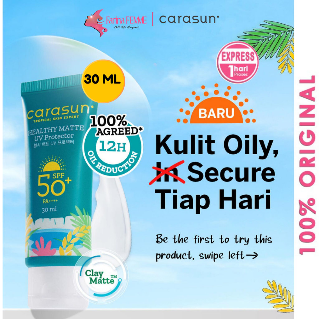 Jual FEMME || CARASUN Sunscreen Healthy Matte UV Protector 70ml - 30ml | SPF 50+ PA++ - Normal ...