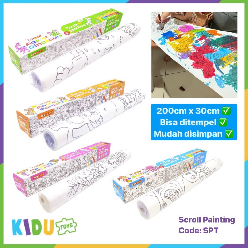 Jual Kertas Gambar Roll Mewarnai Anak Sticker Roll Mewarnai Gambar Anak ...