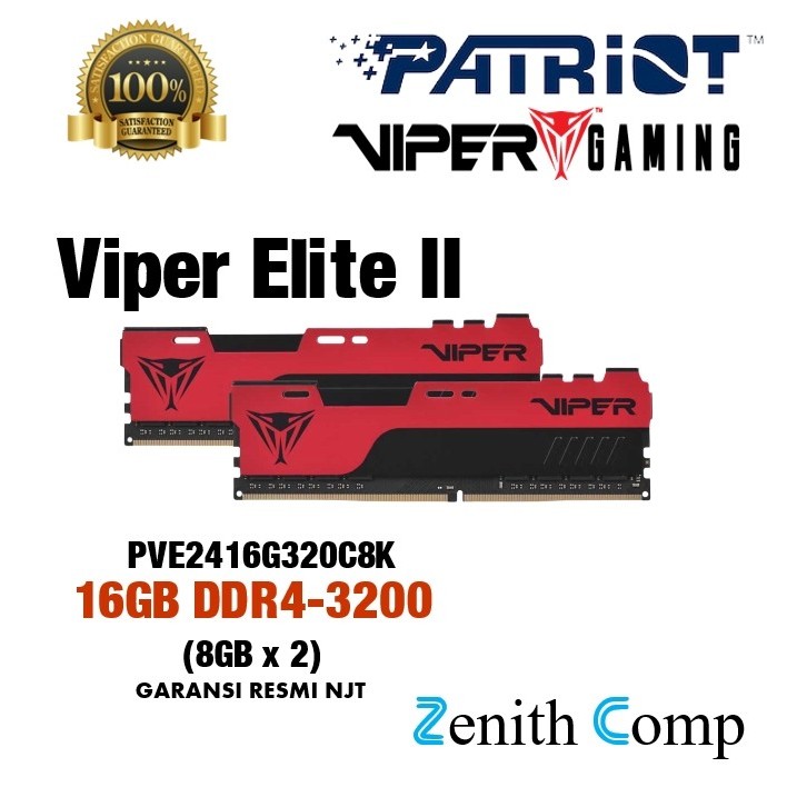 Jual RAM PATRIOT Viper Elite II 16GB DDR4 3200 (8GB x 2) | Shopee Indonesia