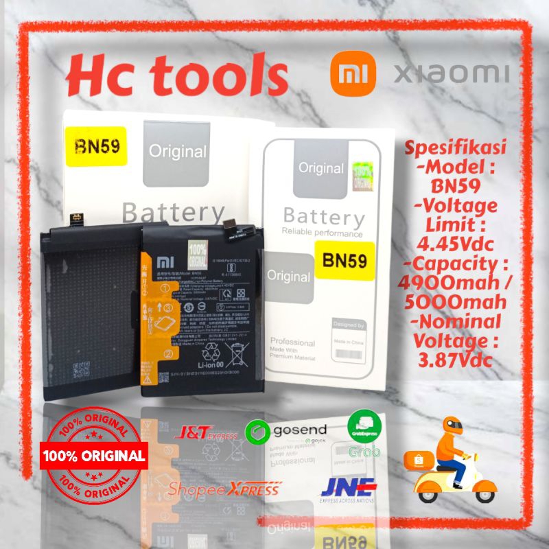Jual Batre Baterai Battery Xiaomi Redmi Note 10 4G/Redmi Note 10s BN59 ...