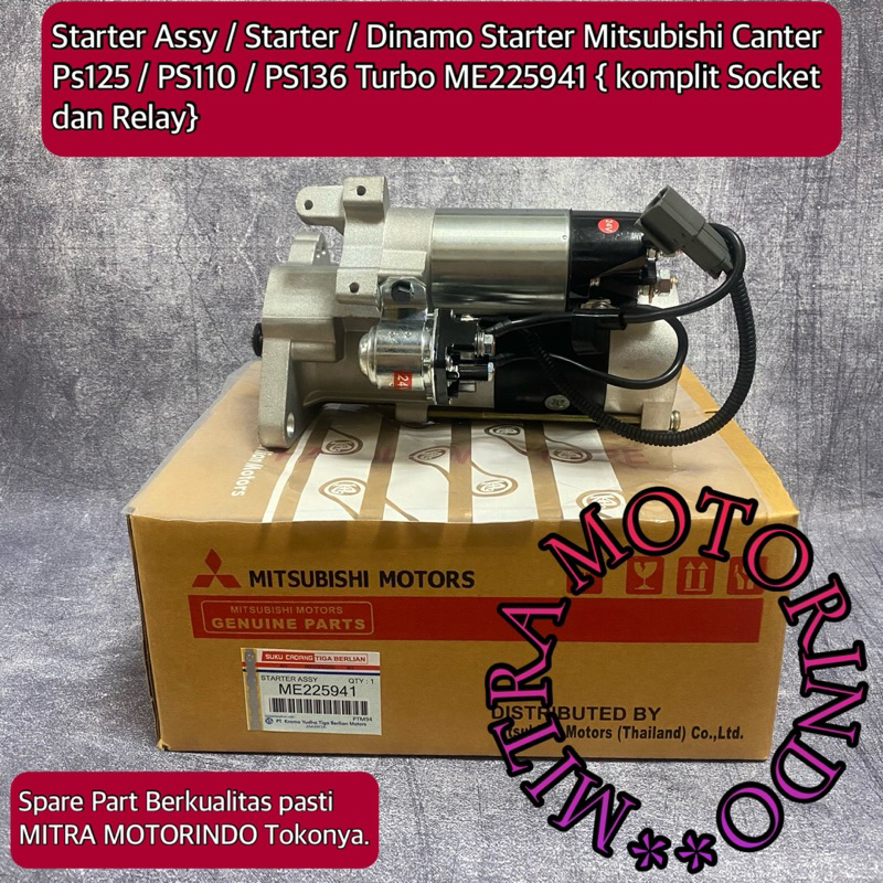 Jual Starter Assy/Starter/Dinamo Starter Mitsubishi Canter PS125/PS110/PS136 Turbo ME225941 ...