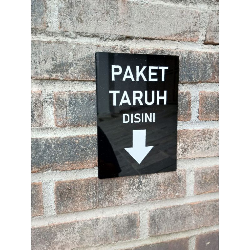 Jual signage akrilik / paket taruh disini | Shopee Indonesia