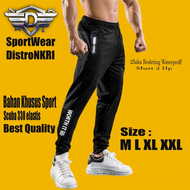 Jual DNKRI - CELANA Olahraga training Jogger pria fitnes gym running ...