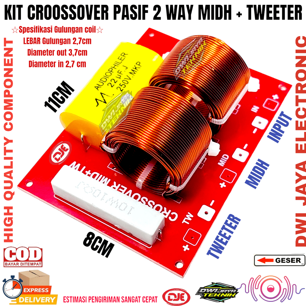 Jual Crossover Pasif 2WAY MIDH + TWEETER HIGH | Shopee Indonesia