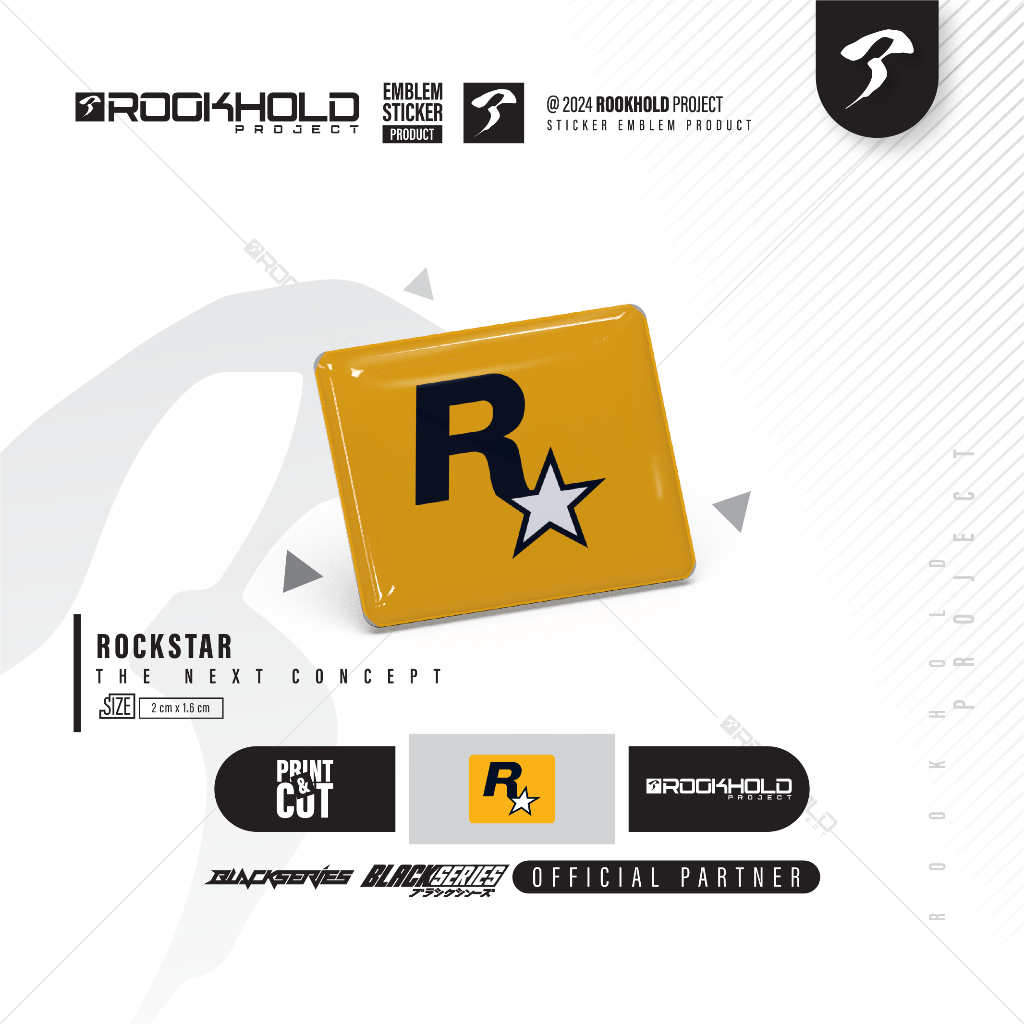 Jual Stiker Emblem Rockstar | Stiker Timbul Rockstar | Rookhold ...