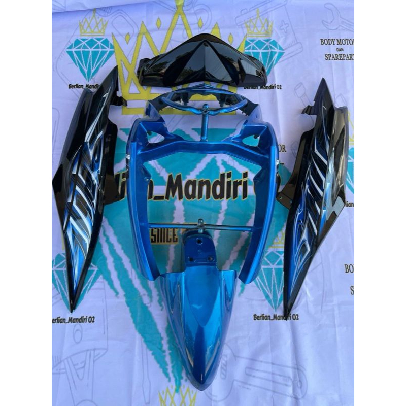 Jual Full body halus Yamaha Mio soul Karbu warna biru hitam plus ...