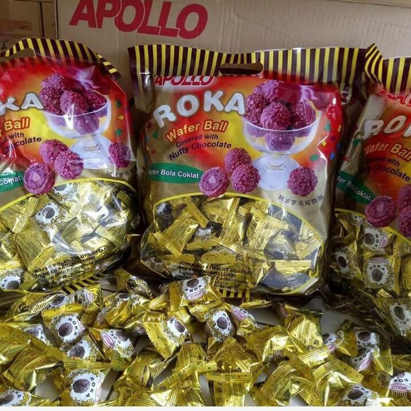 Jual Apollo roka wafer chocolate kemasan 300gr & 420gr | Shopee Indonesia