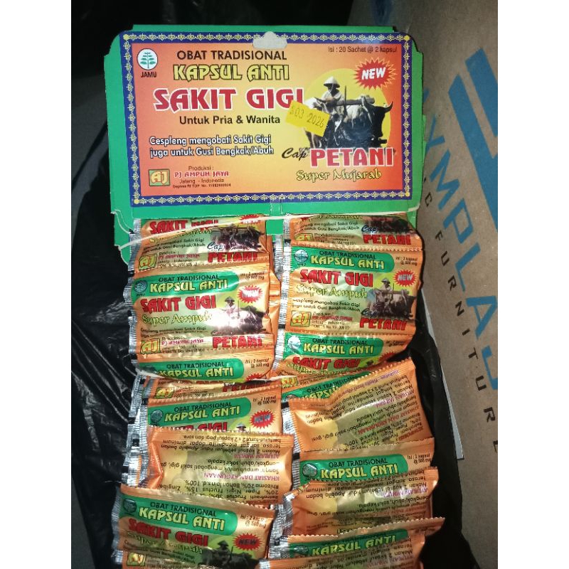 Jual Paket 100 Hanger Kapsul ekstrak Herbal Anti Sakit Gigi Pak Tani Original | Shopee Indonesia