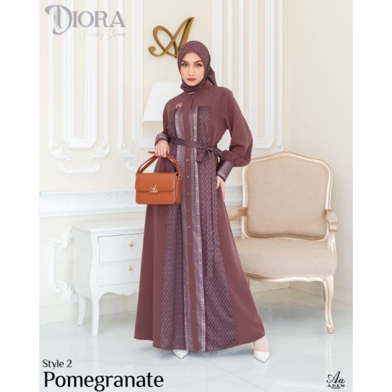 Jual DIORA dress POMEGRANATE by ADEN HIJAB | Shopee Indonesia