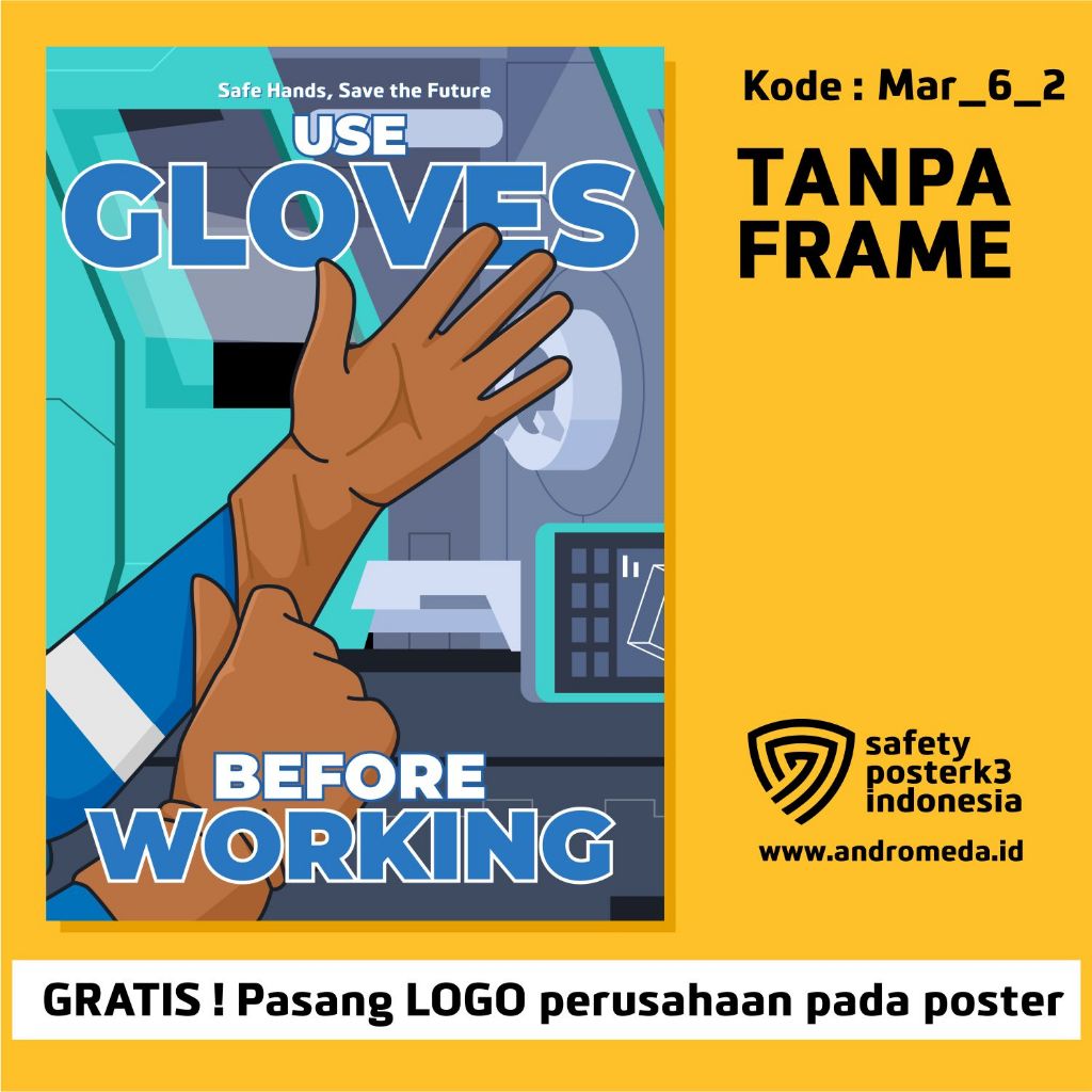 Jual Poster K3 Slogan Safety, Kampanye Keselamatan Tangan 6_2 A1 ...