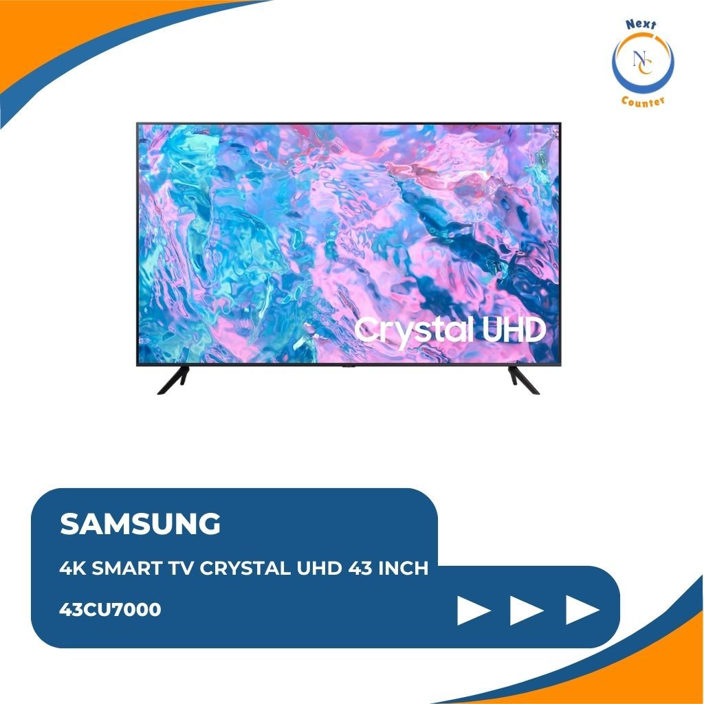 Jual SAMSUNG 43 INCH CRYSTAL UHD 4K SMART TV 43CU7000 | Shopee Indonesia