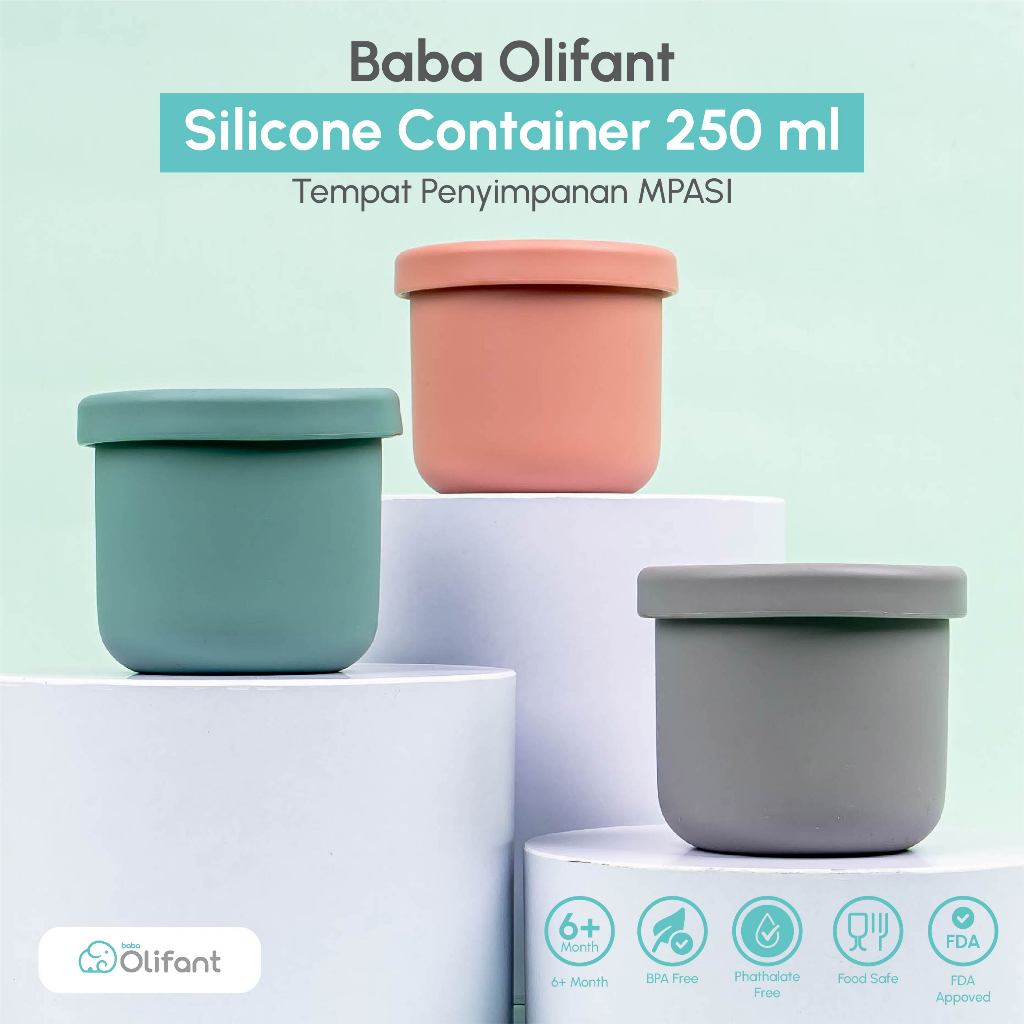 Jual Wadah Silicone MPASI Bayi 250 ml | Premium Silicone Baby Food ...