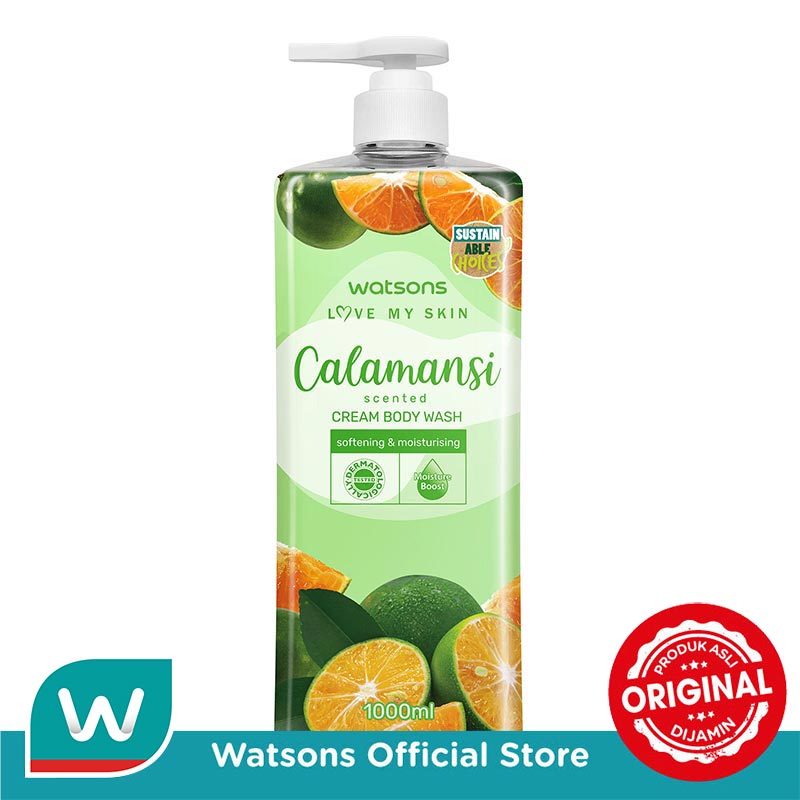 Jual Watsons Calamansi Scented Cream Body Wash 1000ml | Shopee Indonesia