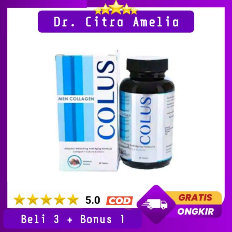Jual Colus Men Collagen Original Isi 30 Capsule | Obat Pemutih Kulit ...