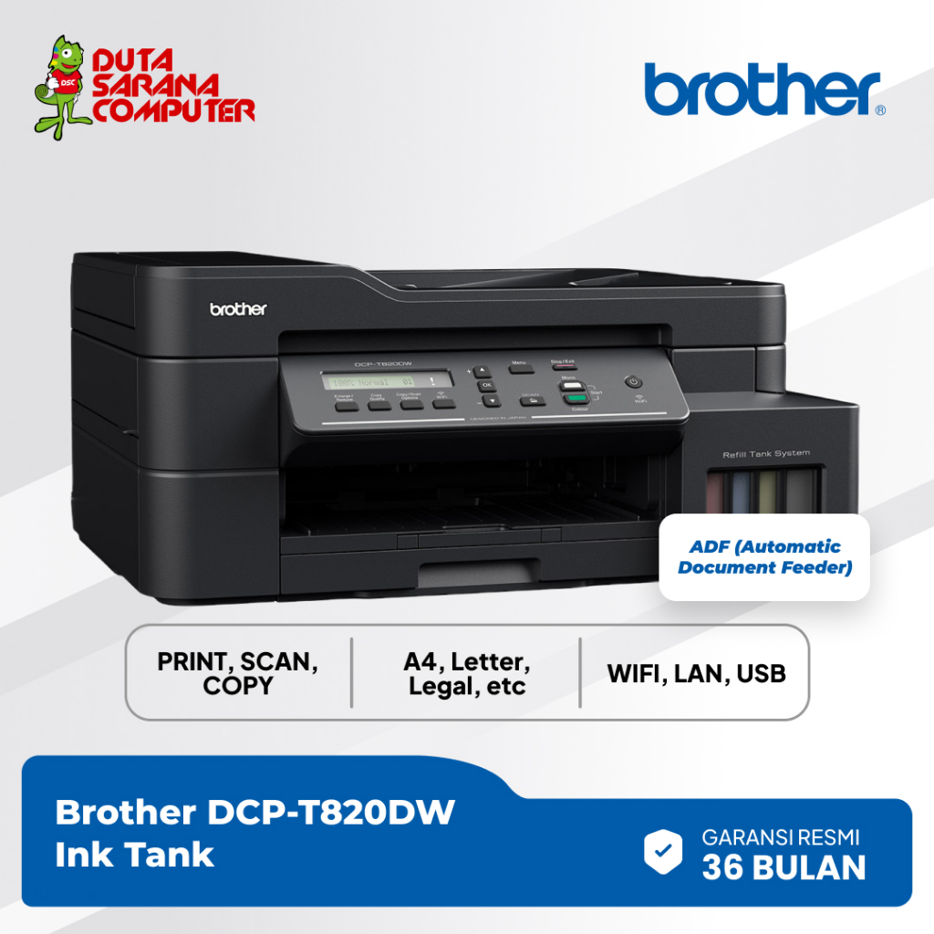 Jual PRINTER BROTHER DCP-T820DW T820 INKJET AIO Print Scan Copy Wifi ...
