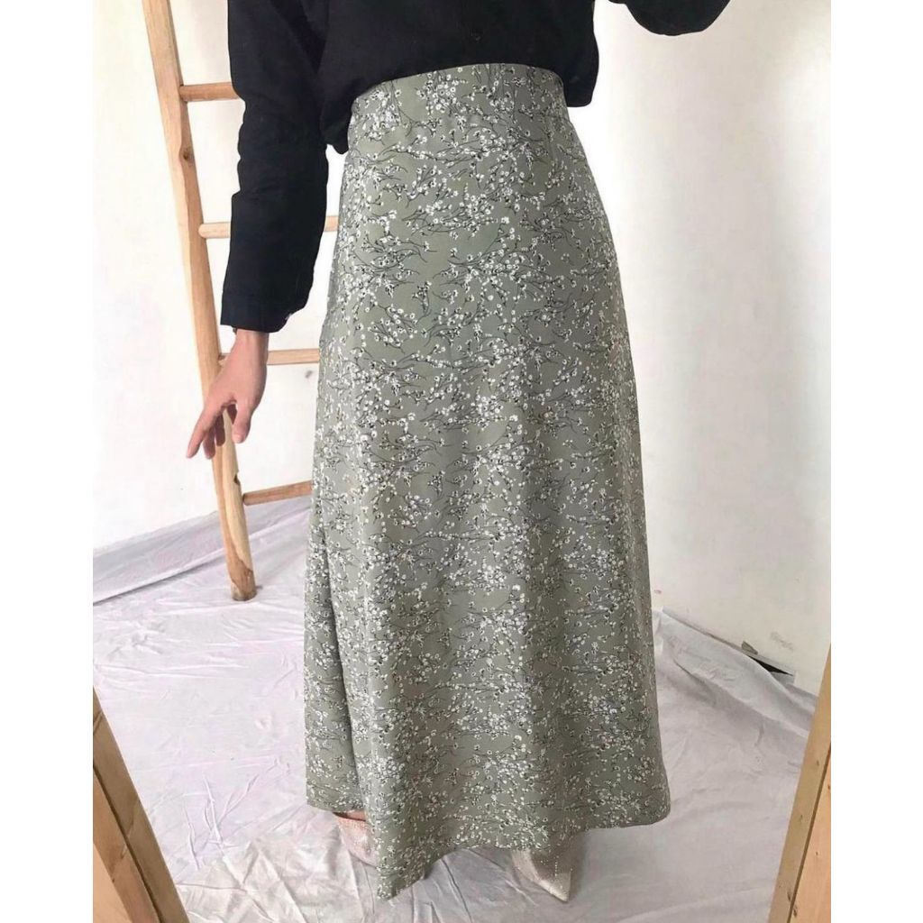 Jual FLORAL SKIRT / ROK SAKURA DAMARA / ROK MOTIF BUNGA KOREAN SKIRT ...