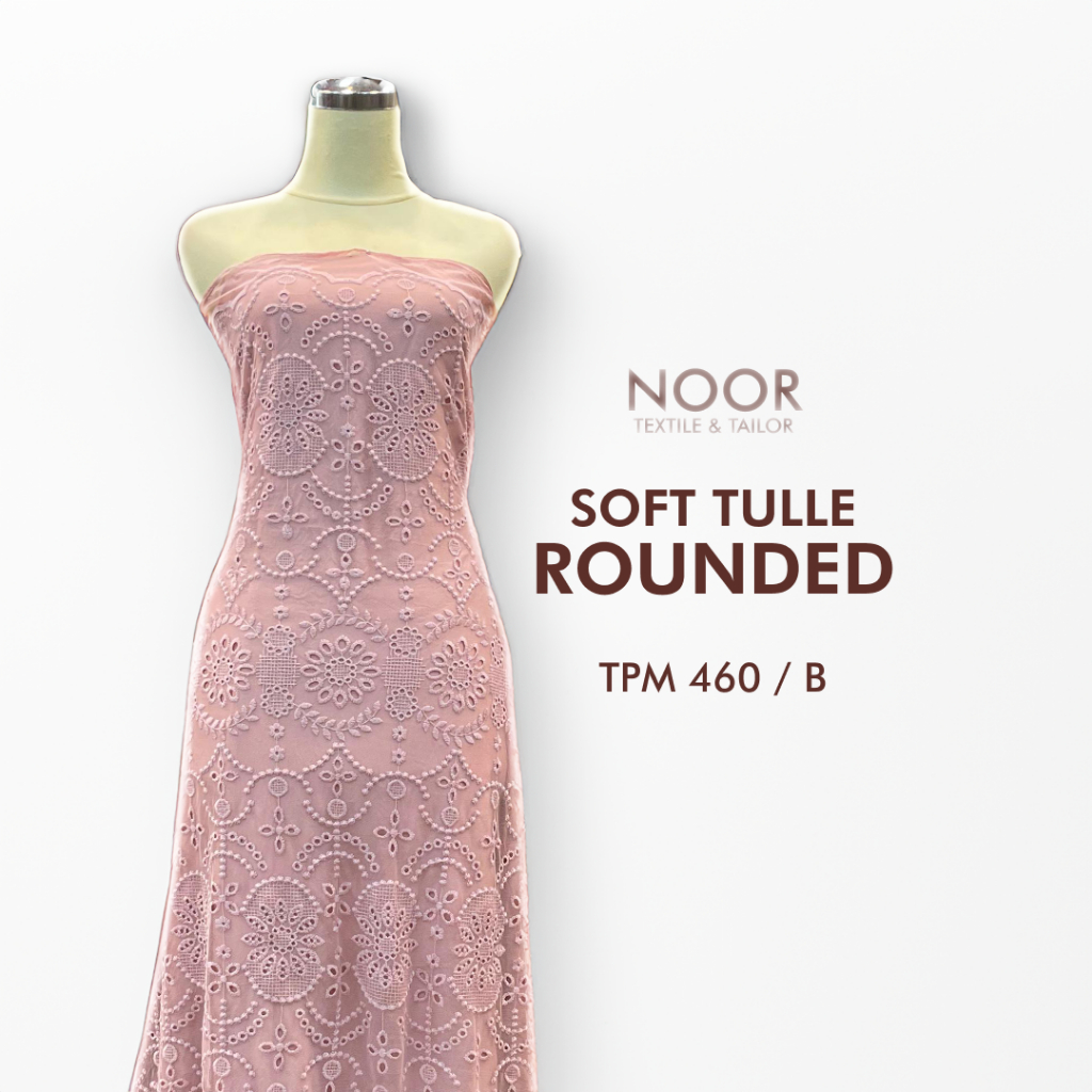 Jual Soft Tulle - MOTIF ROUNDED | Tulle Bordir 1 Warna | Tulle Kebaya ...
