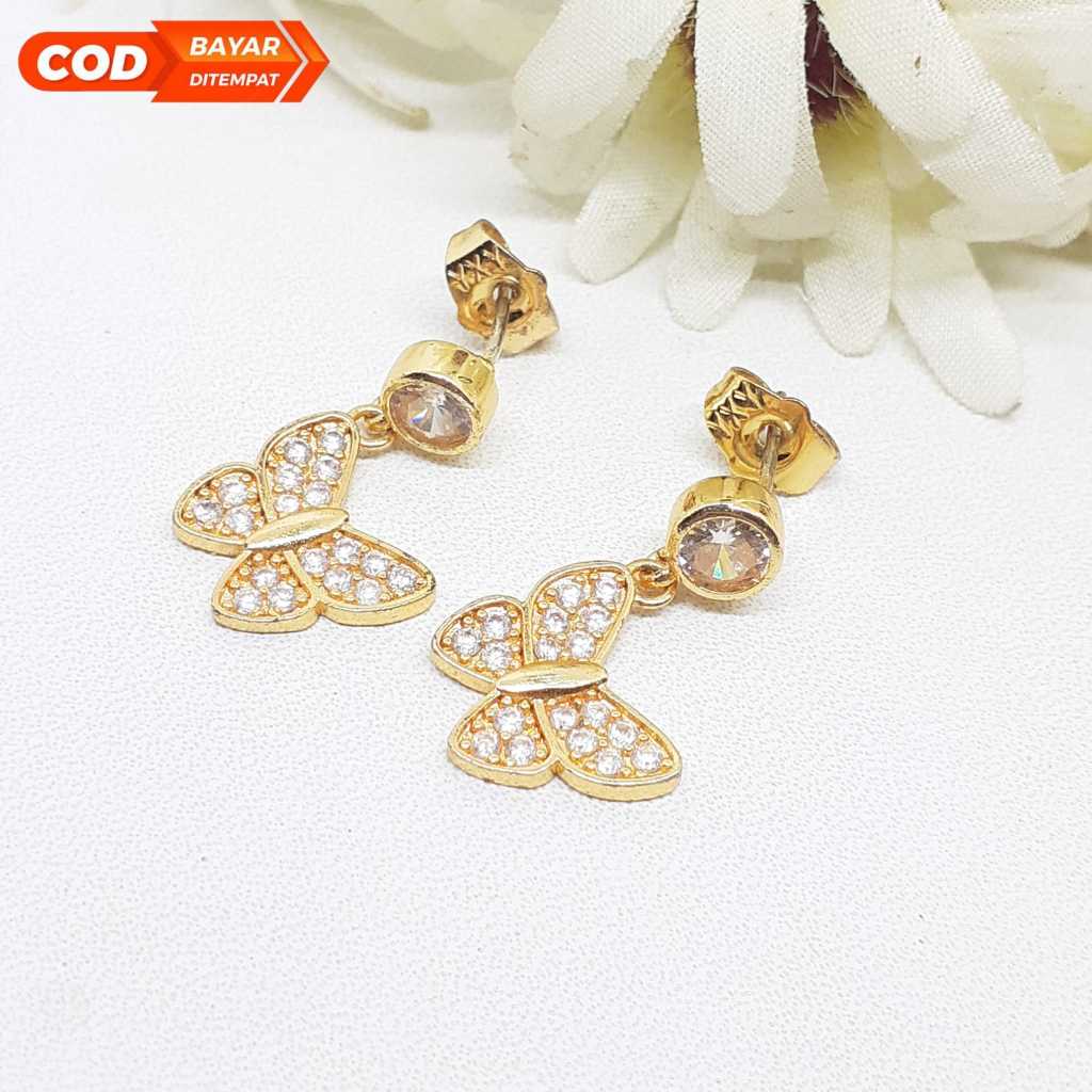 Jual mytitanium-anting xuping lapis emas model kekinian wanita dewasa kwalitas terbaik FG73 ...