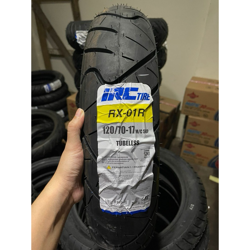 Jual BAN IRC 120/70-17 M/C 58p RX-01R tubeless free pentil | Shopee Indonesia
